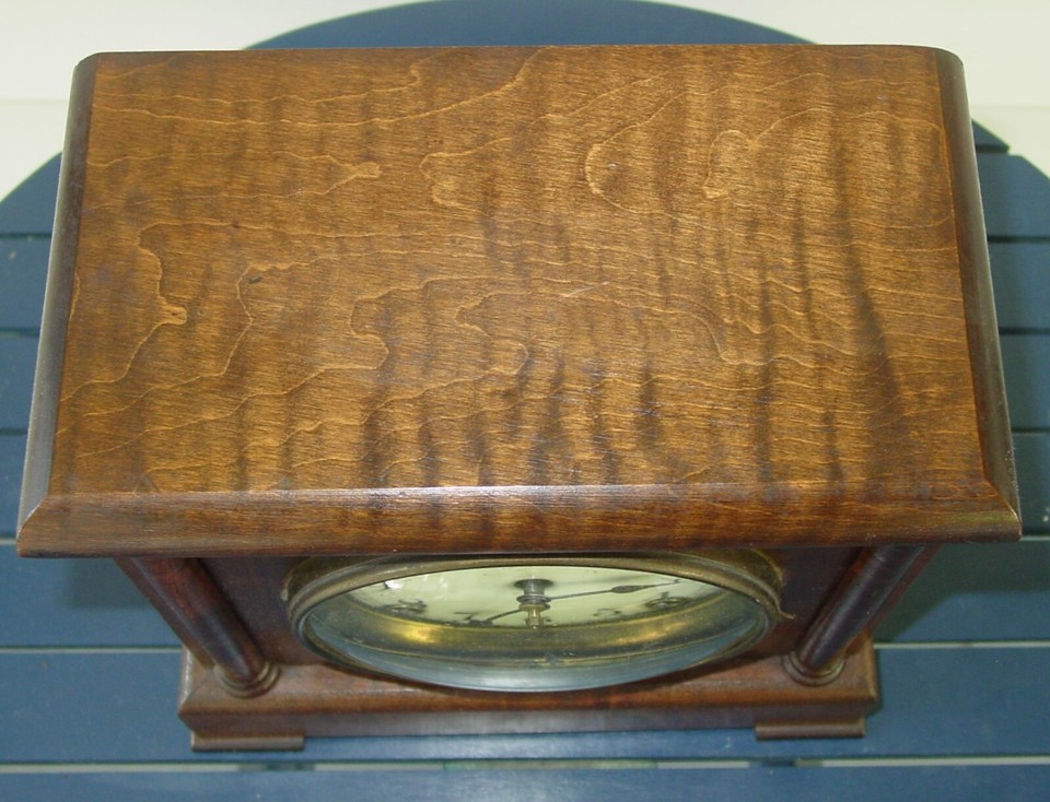 Antique Lovely Sessions Clock Co. Wooden Wind Up Pendulum Clock with ...