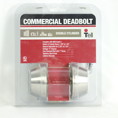 Tell CL100056 Double Cylinder Commercial Deadbolt Lock | eBay