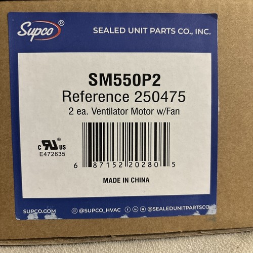 Supco SM550P2 2pk Ventilator Motor W/Fan 687152202805| eBay