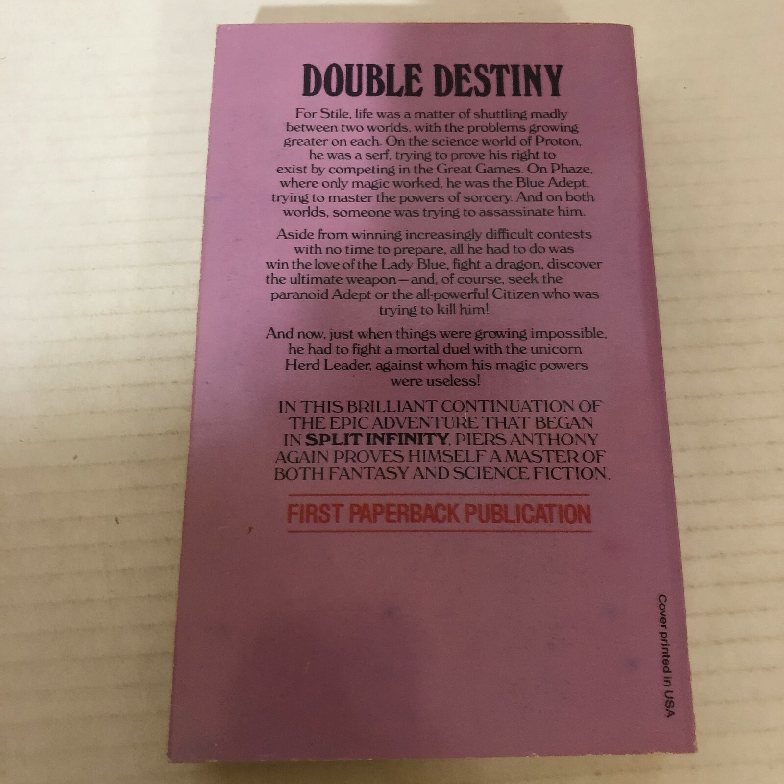 Blue Adept by Piers Anthony 1982 1st PB printing. Very Good | eBay