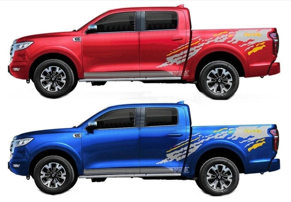 Graphics Mud Splash Car Sticker For Isuzu D-max Pickup Trunk Side ...