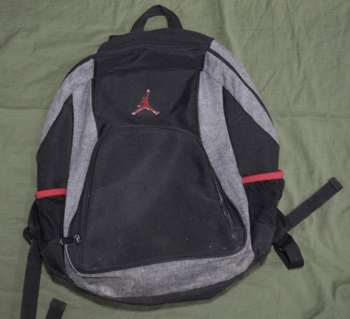 Nike Air Jordan Black Backpack Red Jumpman Logo Laptop School Large | eBay