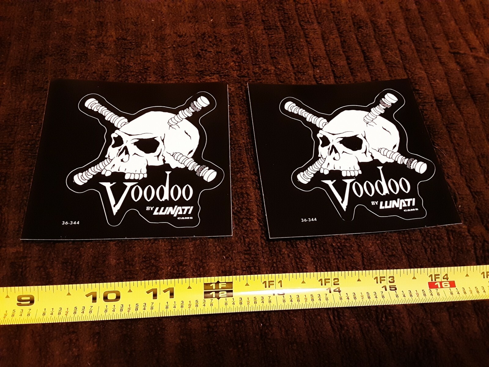 Lot of 2 Classic Lunati VooDoo Camshaft Racing Decals Stickers Rat Hot ...