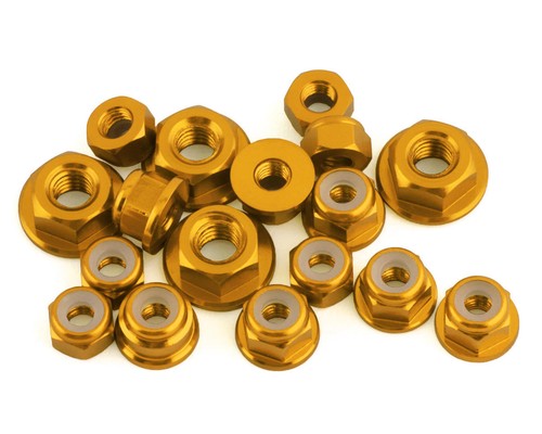 175RC T6.4 Aluminum Nut Kit (Gold) (17) [175-18472] | eBay