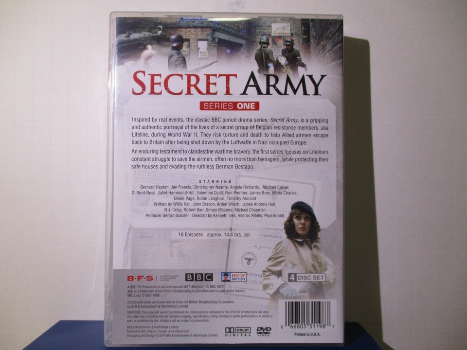 Secret Army: Series 1 - BBC WWII Drama - 4 DVD Set - MINT condition ...