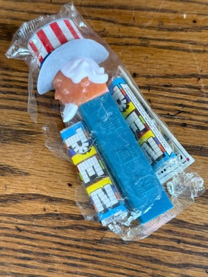 RARE VINTAGE NEW IN BAG UNCLE SAM PEZ DISPENSER NO FEET MADE IN AUSTRIA ...