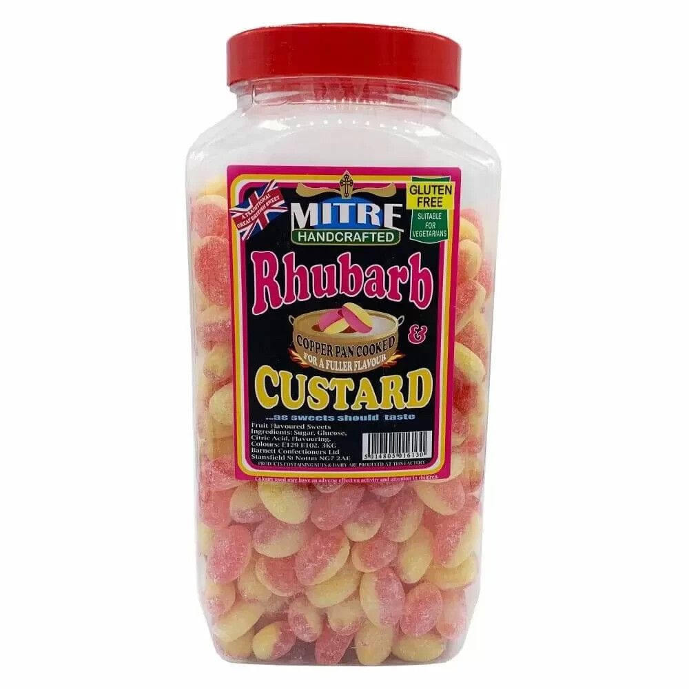 Barnett's Rhubarb & Custard Hard Boiled Sweets (Jar not included) | eBay UK