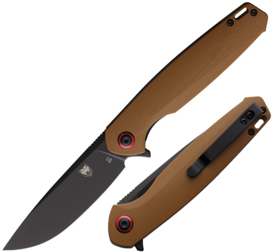 Cobratec Knives Rath Liner Folding Knife 3.5" D2 Tool Steel Blade Tan ...