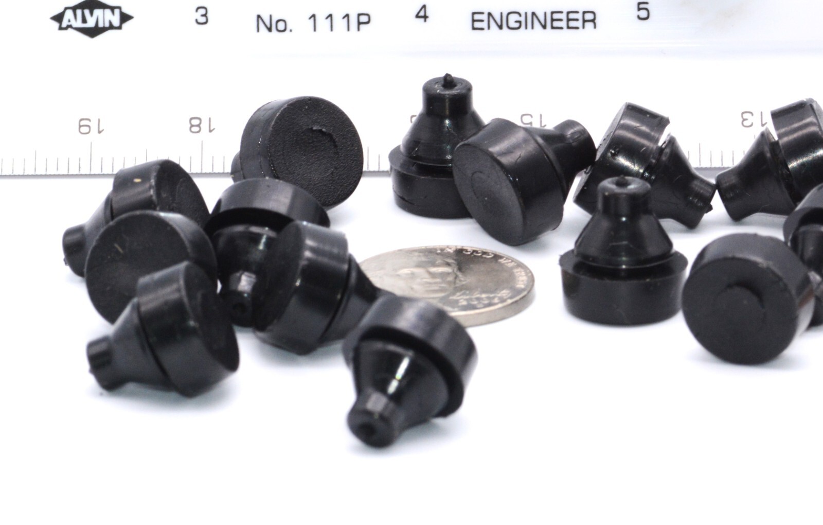 Automotive Push-In Rubber Bumper Pads 5/16” Hole X 1/2” OD x 3/16 ...