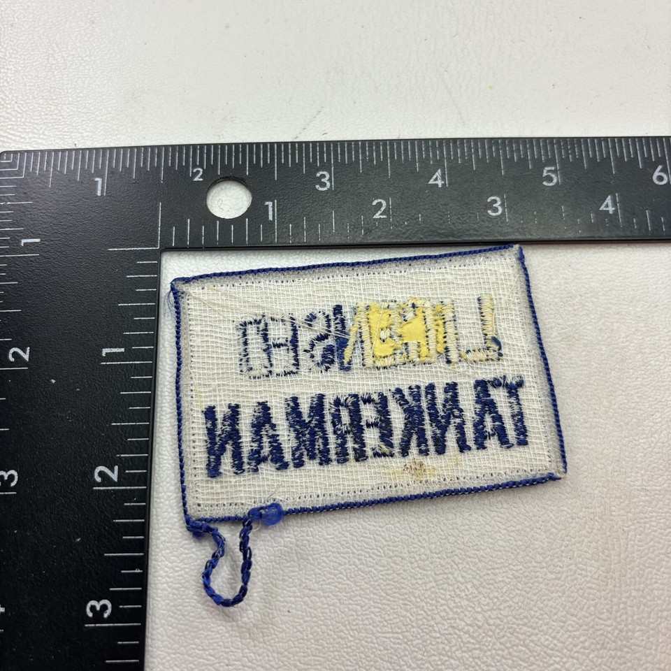 Vintage Blue Letter LICENSED TANKERMAN Patch 44TW | eBay