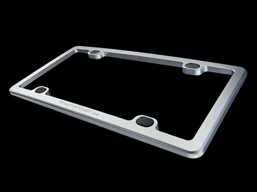 WeatherTech Billet Aluminum License Plate Frame For Cars - Clear Bright ...