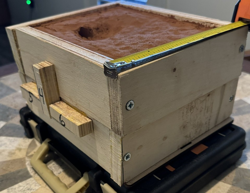 2 PART FOUNDRY WOOD FLASK FOR SAND CASTING JEWELRY OR CRAFT MAKING TOOL ...