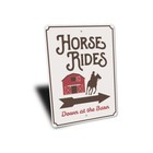 Horse Rides Sign, Horse Barn Decor, Horse Barn Aluminum Metal Decor ...