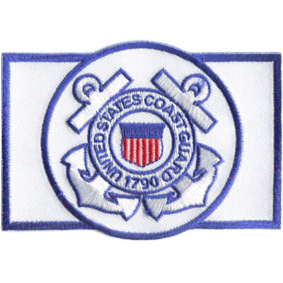 USCG LOGO RECT (HOOK&LOOP) Embroidered Shoulder Patch (3-1/2"x2-1/2 ...