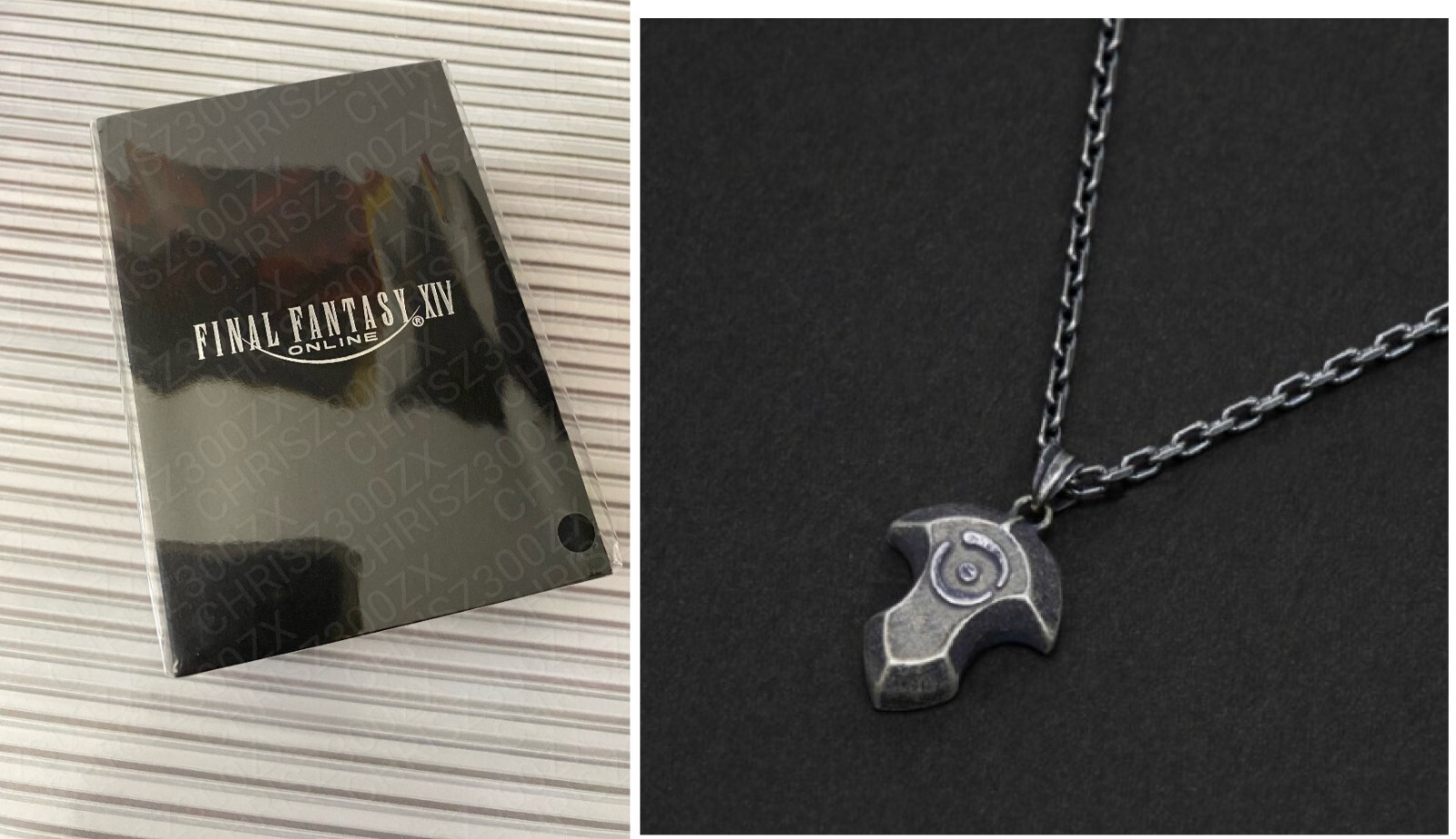 Final Fantasy XIV Ancient One Azem Crystal Pendant Silver Necklace ...