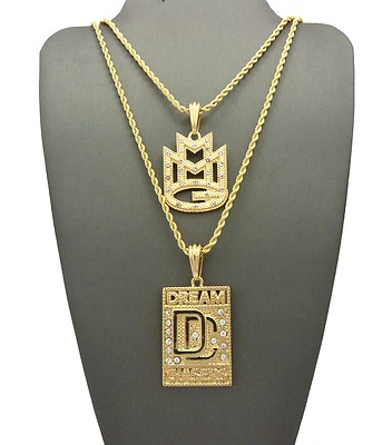 NEW 'MMG' & DREAM CHASERS PENDANT & ROPE CHAIN NECKLACE SET - RC1497 | eBay
