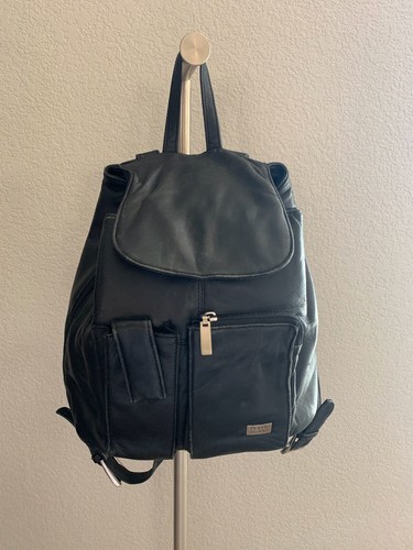 Wilsons Leather Pelle Studio Black Soft Leather Backpack Purse | eBay