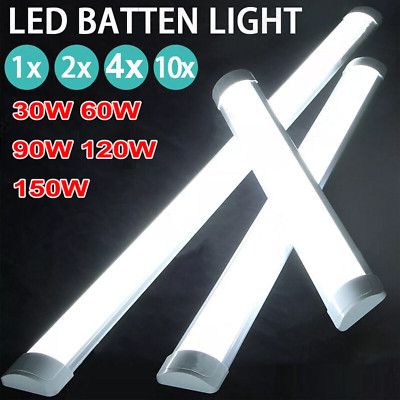 5FT 3FT LED Strip Lights Batten Tube Light Office Shop Garage Ceiling ...