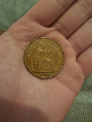 4 very rare old british 1p coins. 2 1967 and 2 1964 BUY BEFORE PRICE ...