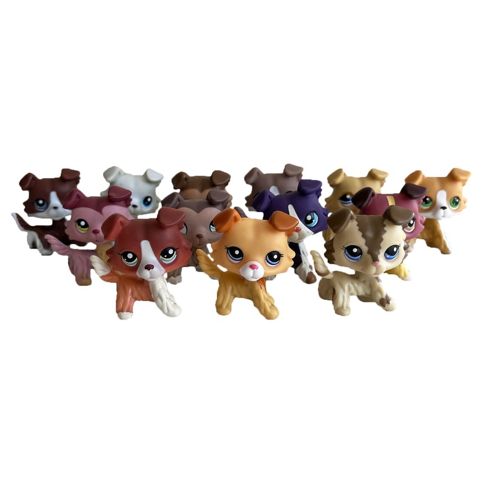 5pcs Littlest pet shop Toys bobble head collie dogs girls Generation 3 ...