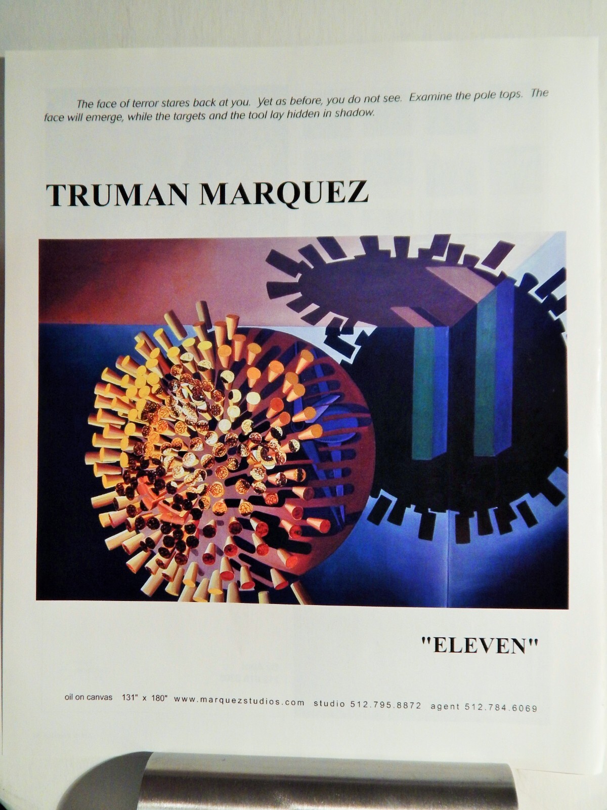 TRUMAN MARQUEZ ART PIECE VTG ORIG 2002 ADVERTISEMENT | eBay