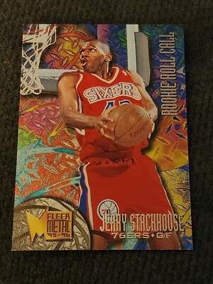 1995-96 Jerry Stackhouse Fleer Metal Rookie Roll Call RC #R-8 | eBay