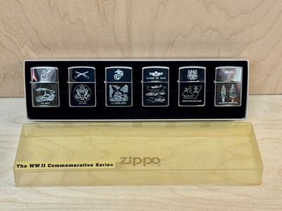 Rare Zippo The WW II Commemorative Series - Full Set in Original Box w ...