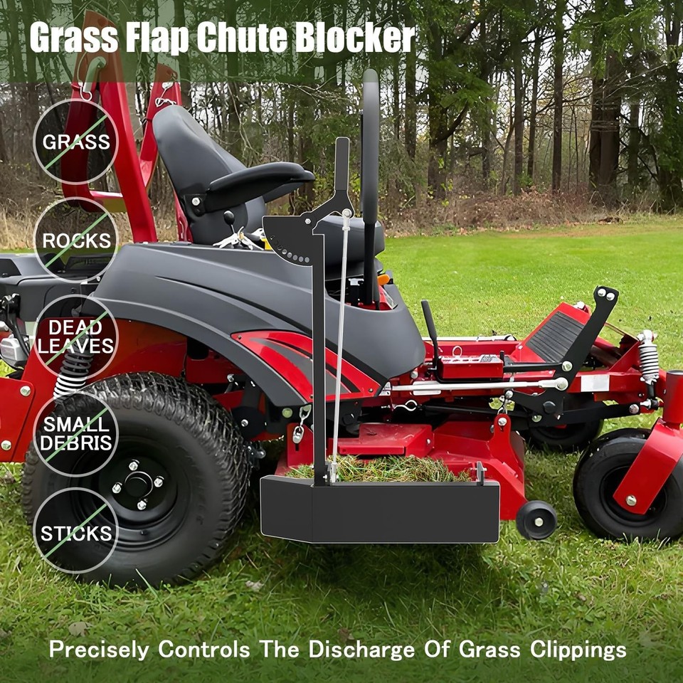 Grass Flap Chute Blocker, Heavy Lawn Mower Chute Blocker for Ferris ...