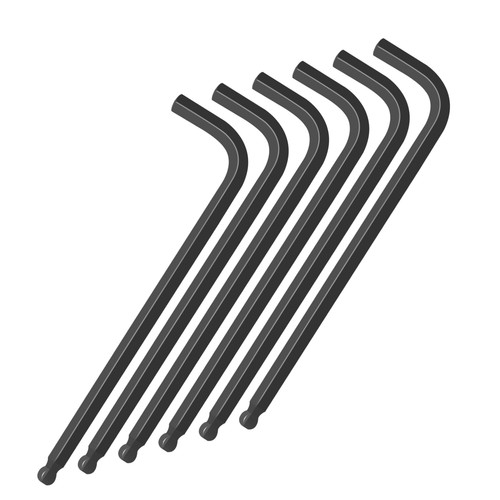 8mm Extra Long Arm Ball End Hex Key Set, 6pcs L-Shaped Allen Wrenches ...