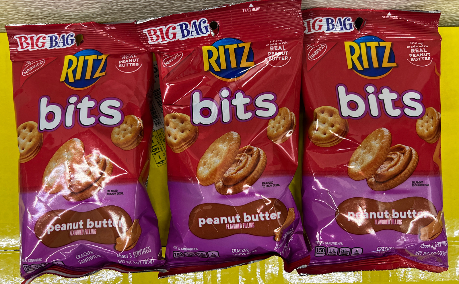 Nabisco Ritz Bits Peanut Butter, 3-Ounces [Pack Of 3) | eBay