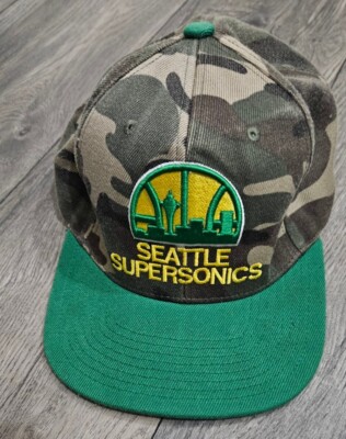 Mitchell & Ness Seattle Supersonics Logo Patch Snapback Sonics Hat Cap ...