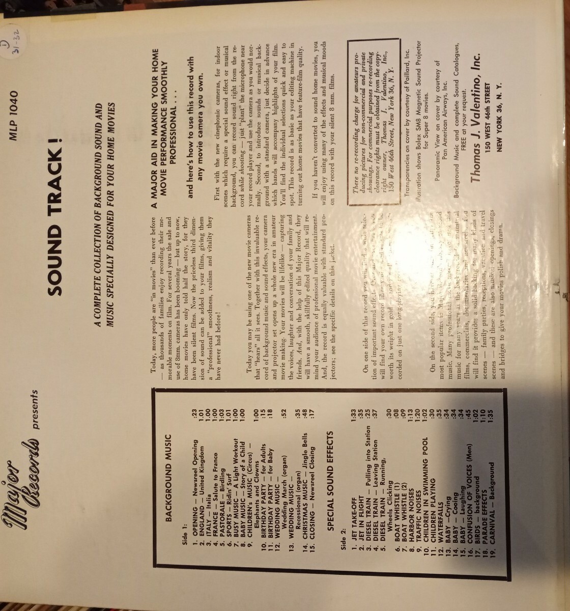 Major Records presents background music and Sound Effects for your home ...