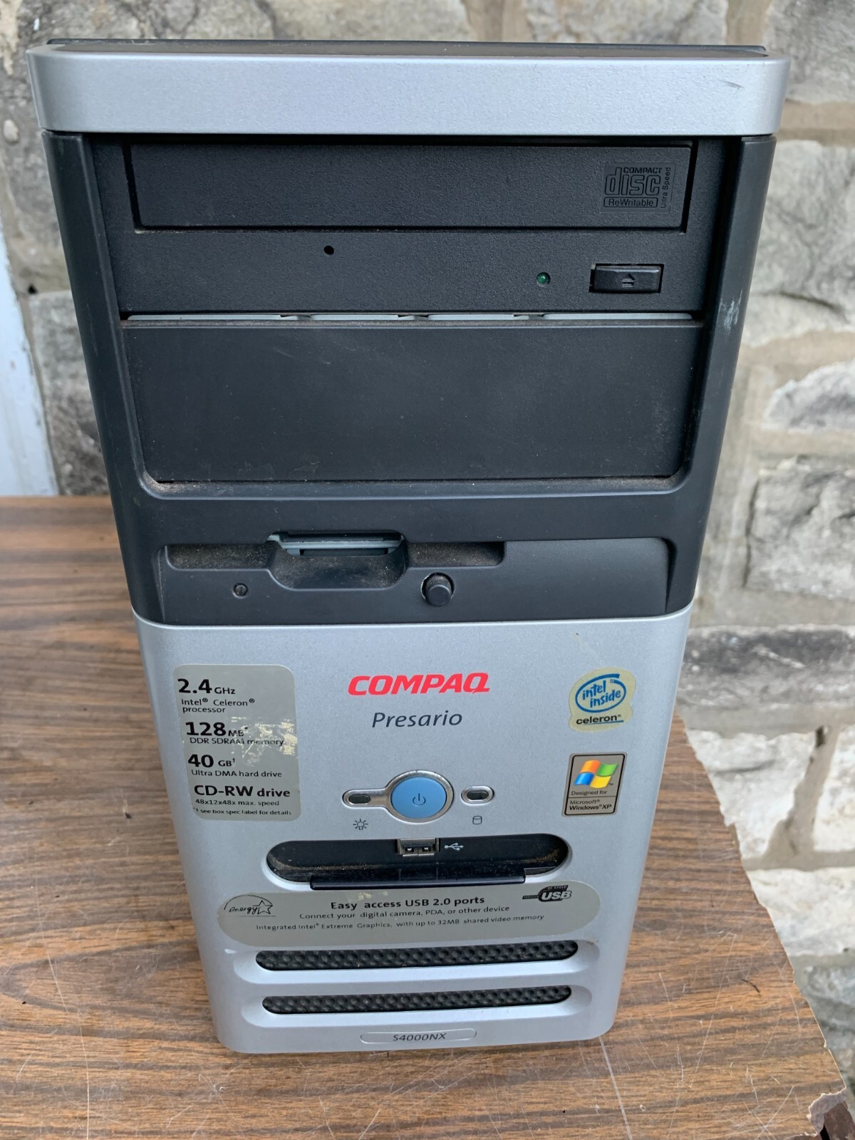 Compaq Presario S4000NX VTG Desktop Computer Tower 128 Mb 40 Gb Intel ...