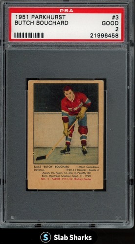 1951 PARKHURST HOCKEY BUTCH BOUCHARD #3 PSA 2 | eBay