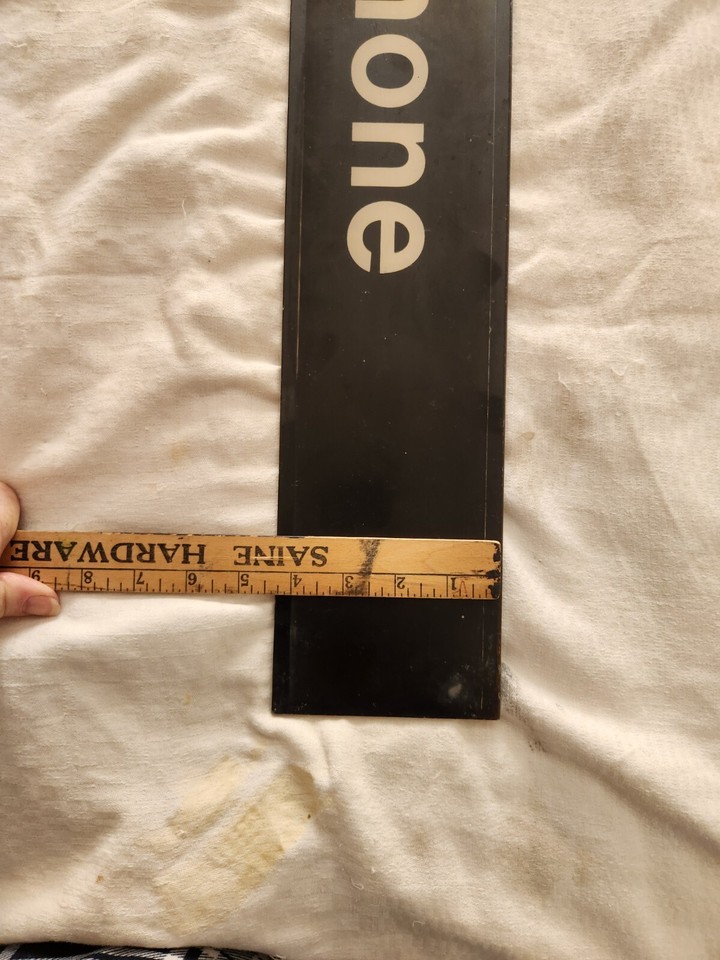 Vintage Pay Phone Sign Payphone Plaque Plastic NOS Blue wording | eBay
