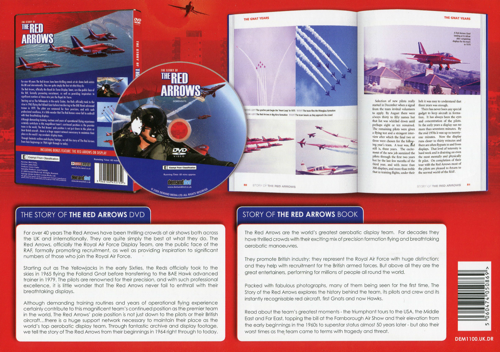 THE RED ARROWS DVD AND BOOK GIFT SET - THE STORY OF THE RED ARROWS ...