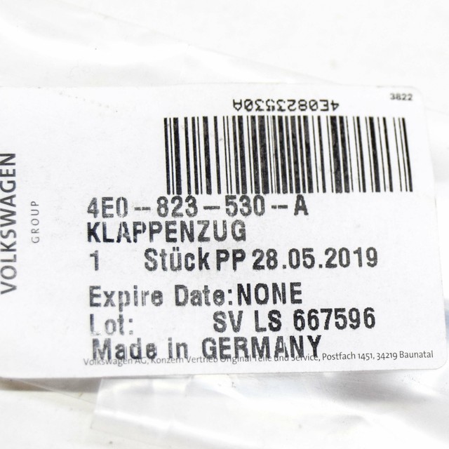 2005 Audi A8 L 4.2l Hood Release Cable 4E0823530A for sale online | eBay