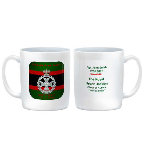 HQ Gift Ideas Green Howards Personalised 11oz Ceramic Drinks Mug | eBay