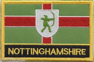 Nottinghamshire County Flag Embroidered Patch Badge - Sew or Iron on | eBay