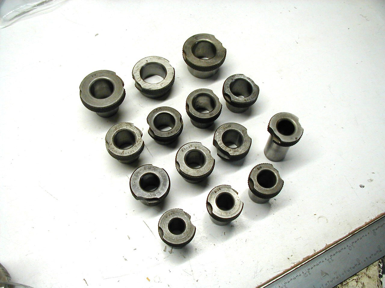 (14) Large 7/8 & 1" OD Slip Fit Drill Bushings ~ Aircraft Surplus Made ...