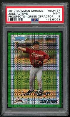 Jose Altuve Rookie 2010 Bowman Chrome Prospects Green X-Fractors # ...