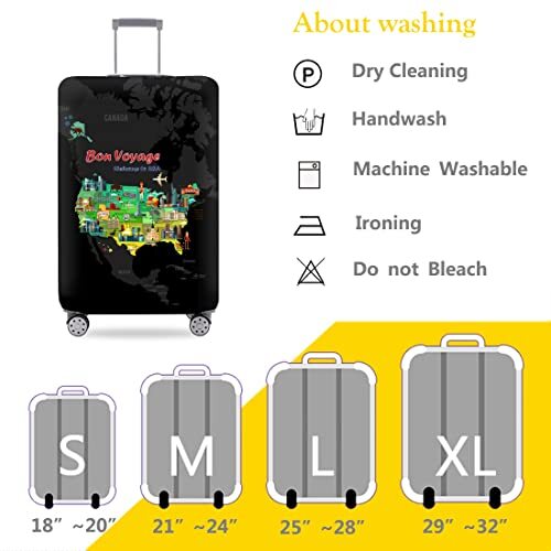 TRAVEL KIN TRAVELKIN Thickened Luggage Cover L(25"-28"luggage) America ...