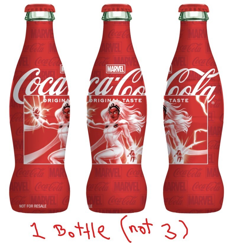 Coca-Cola x Marvel Comic STORM Full Wrap Bottle Coke Limited Edition ...