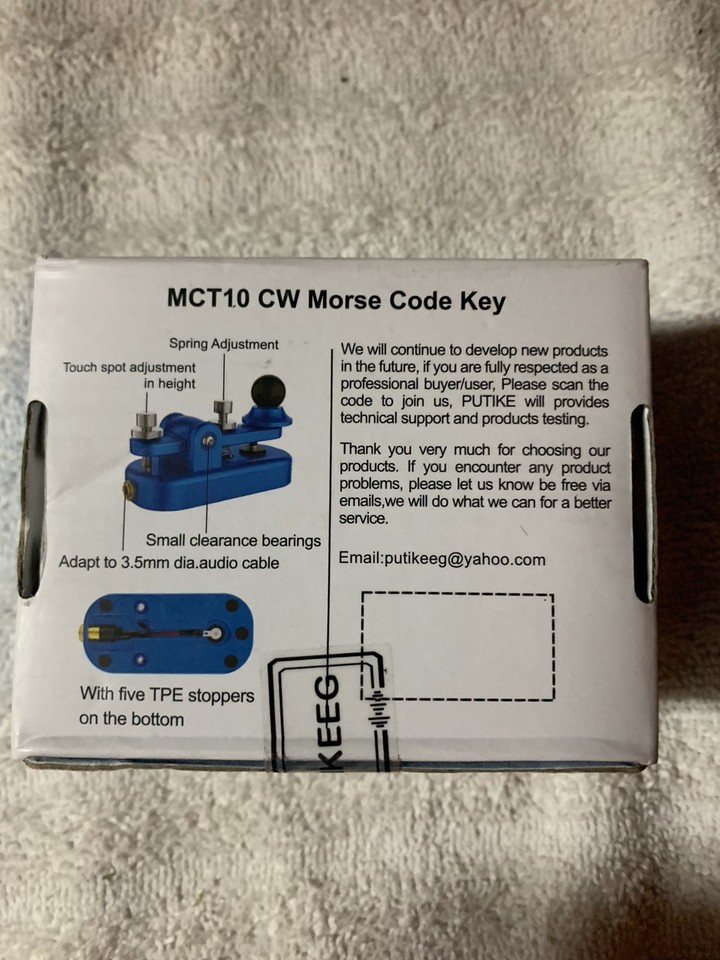 Mini Morse Radio Key CW HAM Send Telegram Double Paddle Morse Code Key ...