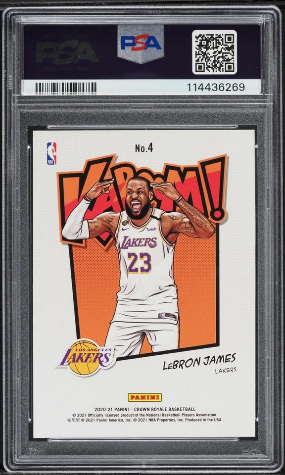 LeBron James 2020 Crown Royale Kaboom PSA 8 🐐📈💥 | eBay