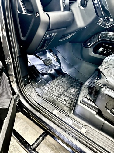 Land Rover Defender 90 Black Rubber Floor Mats VPLES0664 Genuine New | eBay