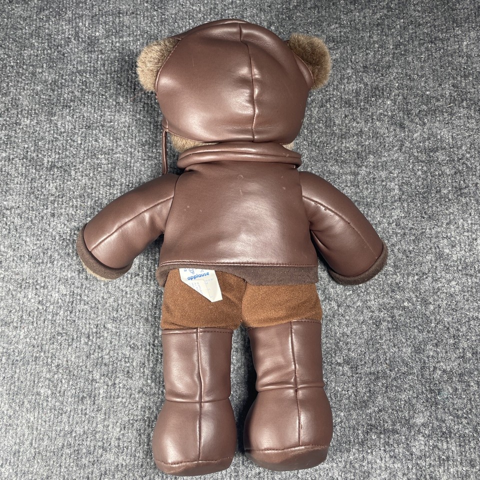 Applause American Hero AVIATOR teddy bear plush stuffed animal leather ...