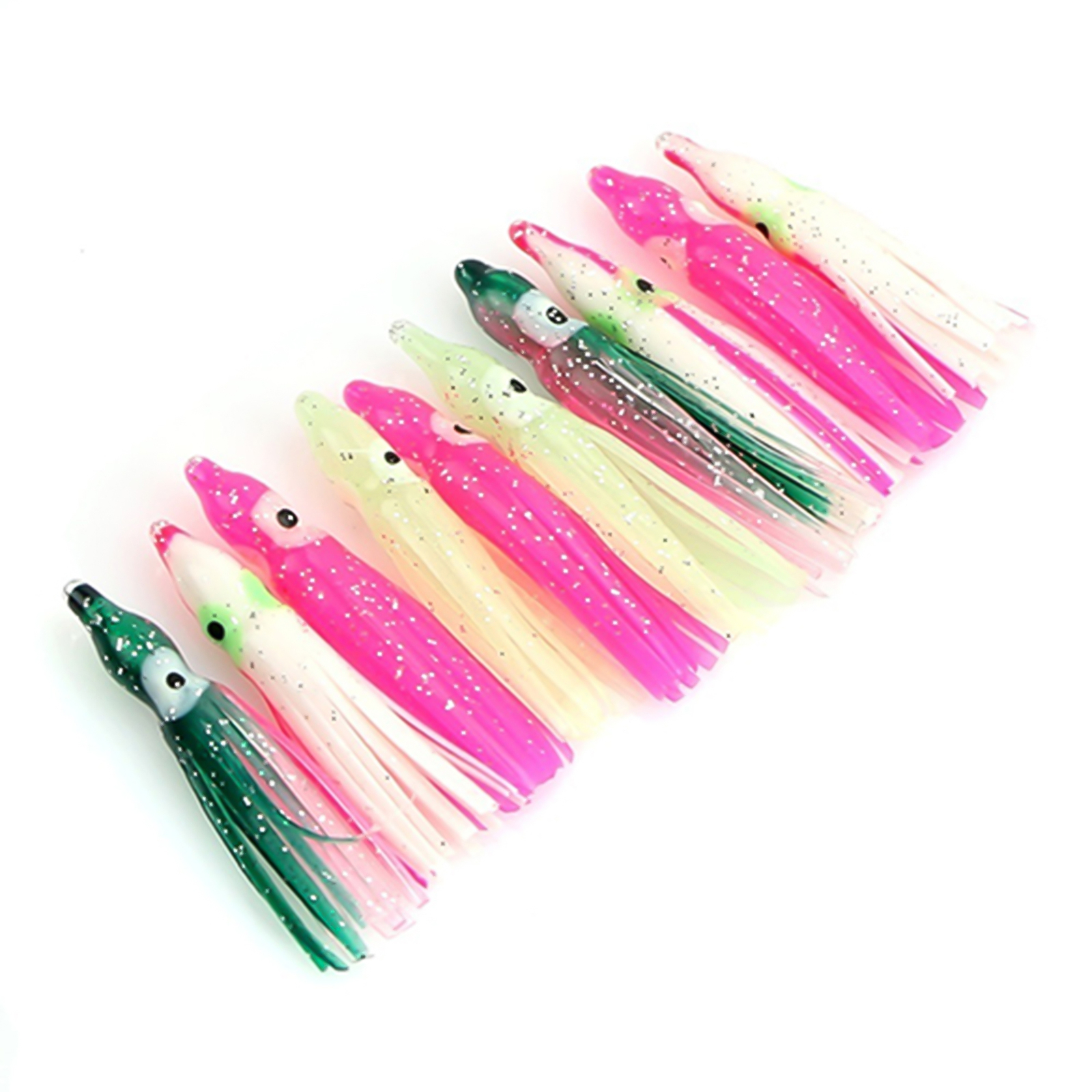 10pcs Octopus Lure Mixed Color Fishing Realistic Swim Bait Fishing ...
