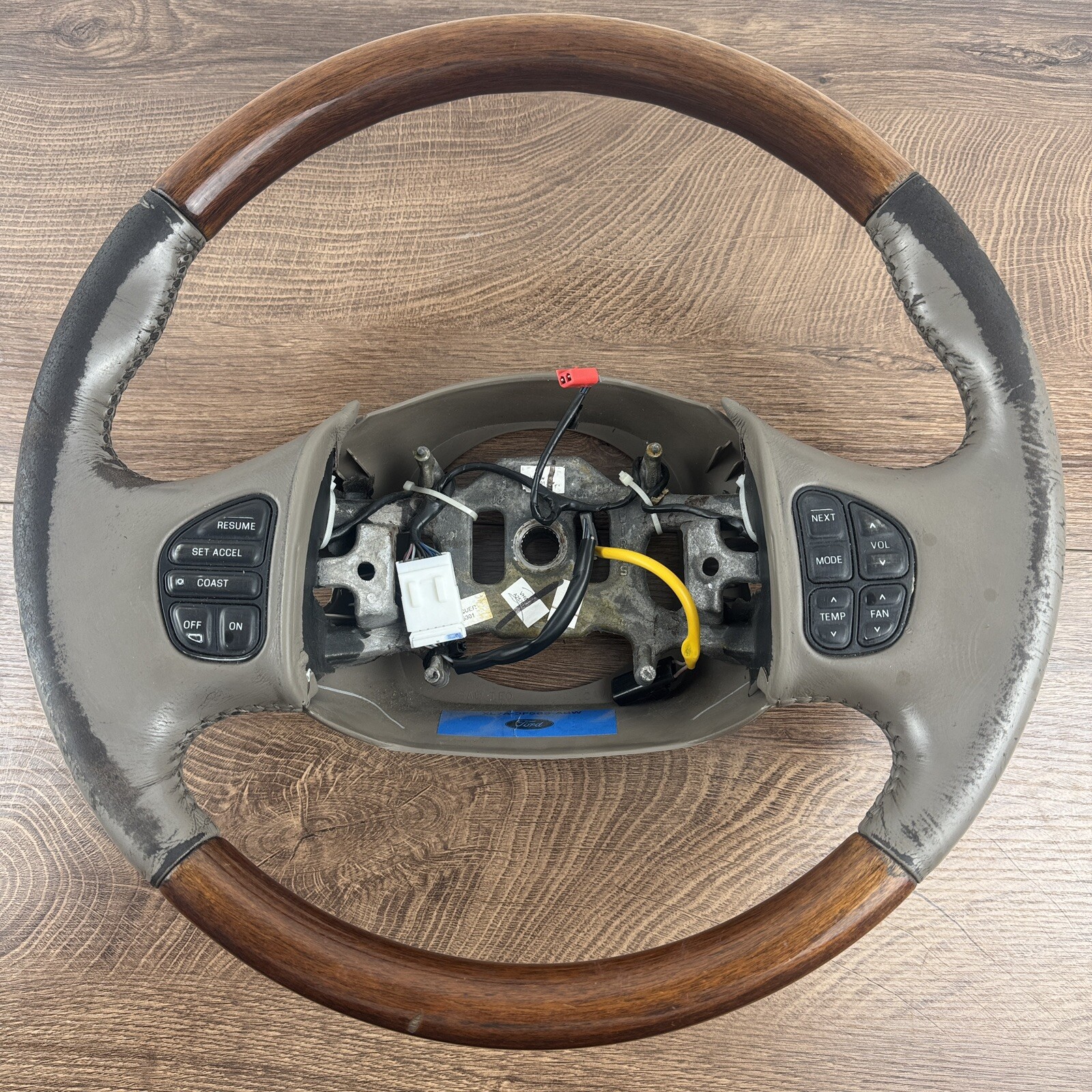 98-02 Ford Excursion F-250 Lincoln Navigator Leather Wrapped Steering ...