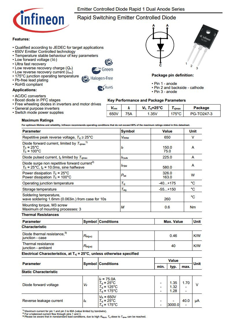 4x High Voltage Amp Diode 650v 75a to 150a Single Full Bridge 300a ...